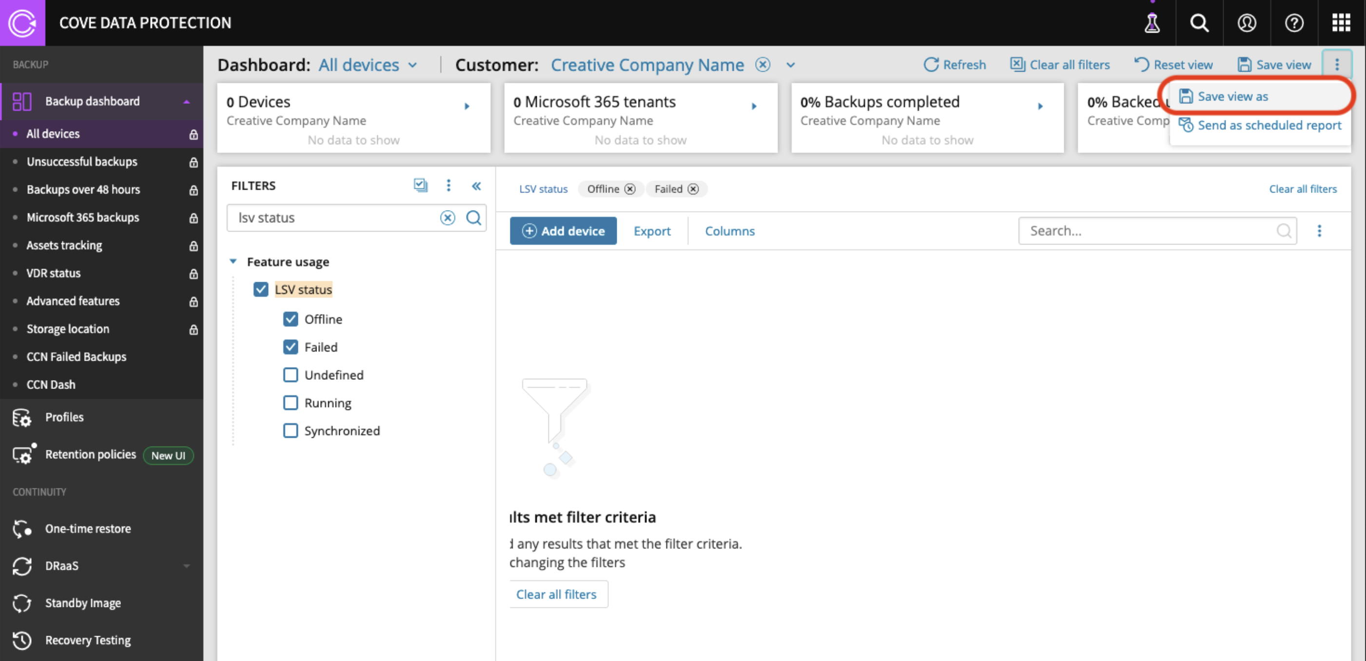 Cove: How to create an email notification for failed Local Speed Vault ...